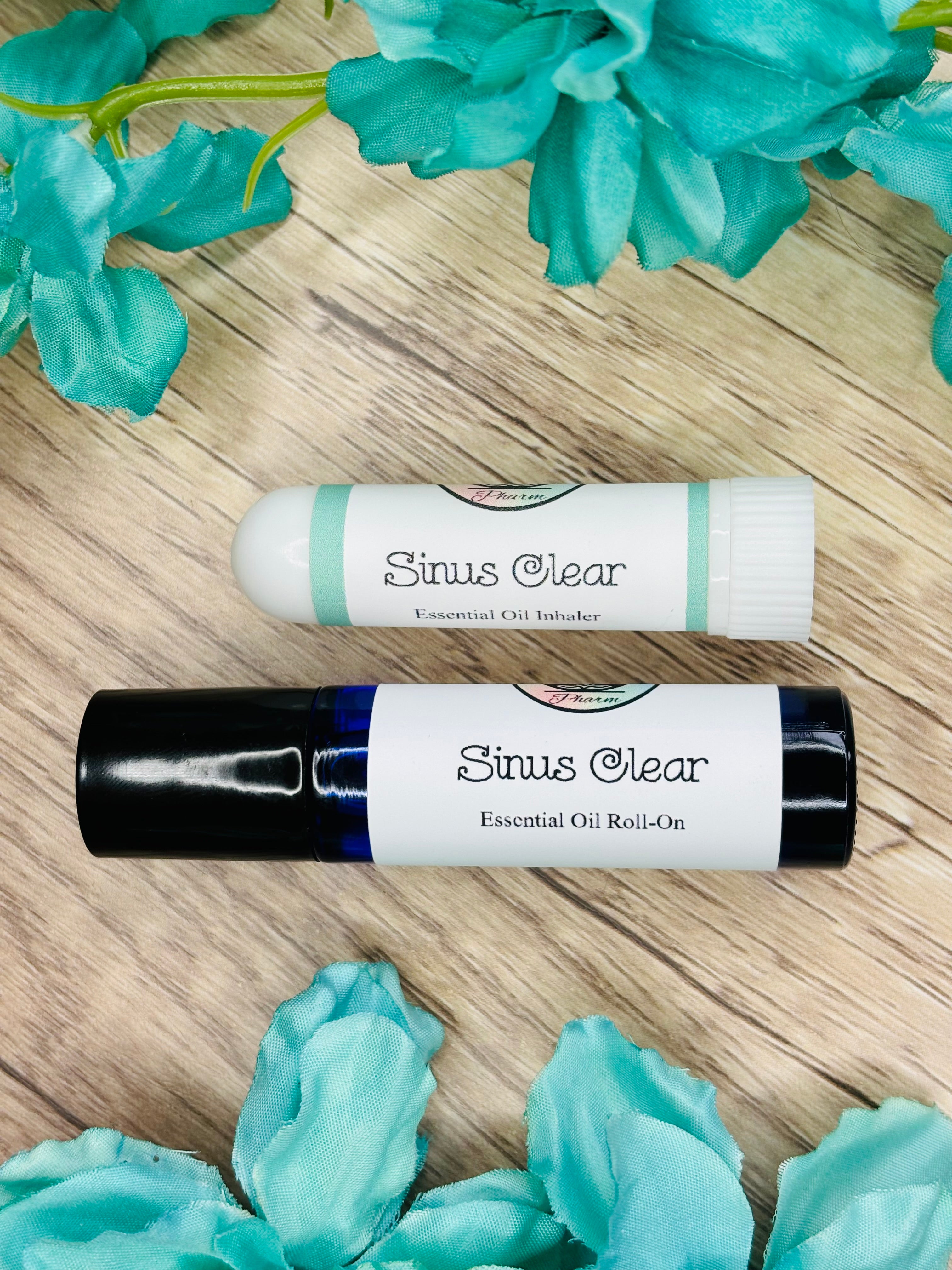 SINUS CLEAR ESSENTIAL Oil Roll-On & Inhaler | Stuffy nose | Allergy an ...