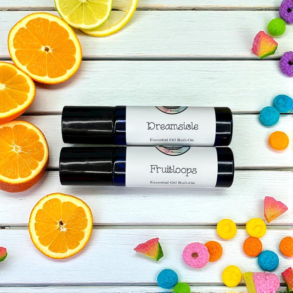 CITRUS MOOD BOOSTING ESSENTIAL OIL SET-Fruit-Loops & Dreamsicle, Uplif ...